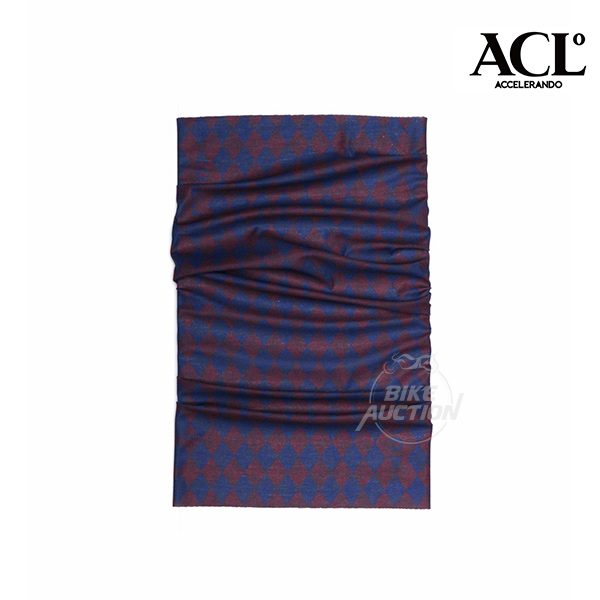 ACCELERANDO(아첼레란도) 아가일 체크 튜브 마스크 - 와인/네이비 : 바이크의 모든것! 바이크옥션